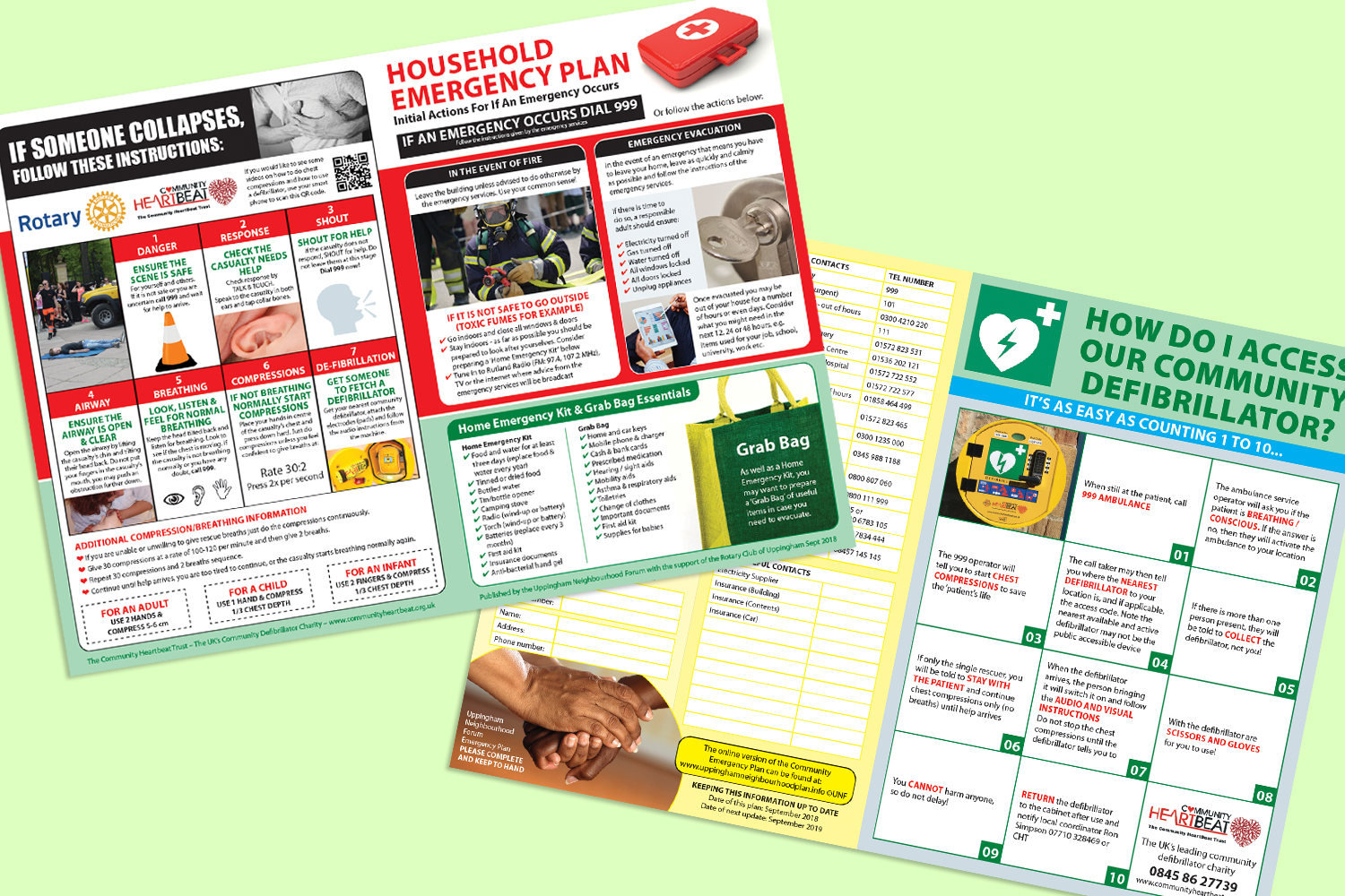 Emergency Plan A5 Leaflet – Sara Tyler Reese Portfolio